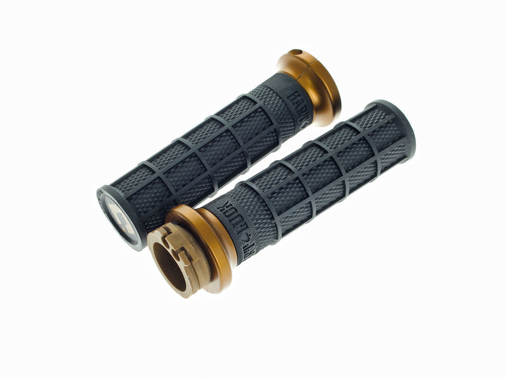 ODI - Hart-Luck Full Waffle Lock-On Handgrips – Bronze. Fits H-D With ...